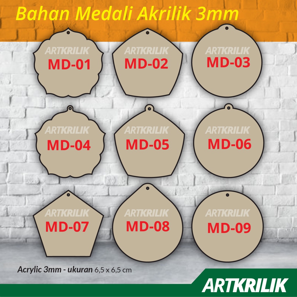 Jual Artkrilik Works | BAHAN MEDALI WISUDA AKRILIK 6,5 CM POLOS TEBAL ...