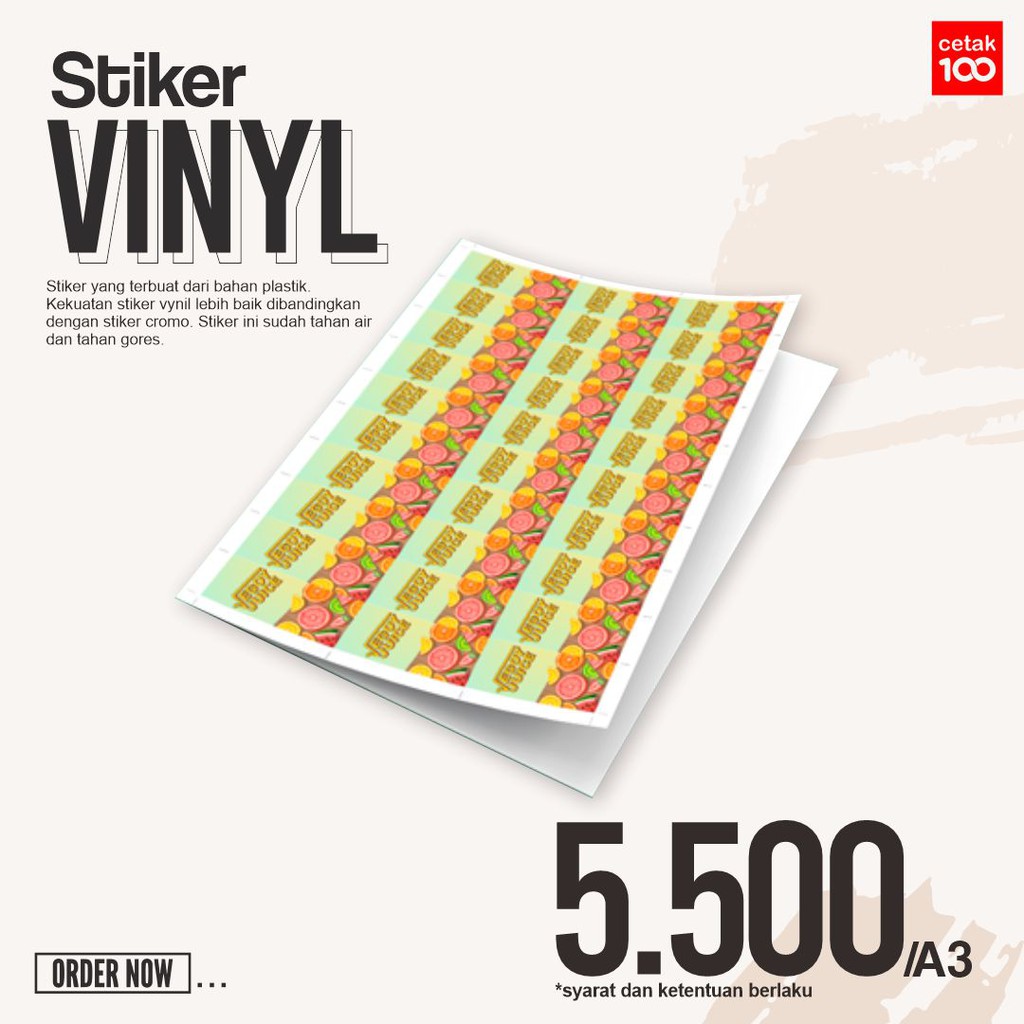 Jual Stiker Vinyl A3+ Glossy /Doff / Transparan | Shopee Indonesia