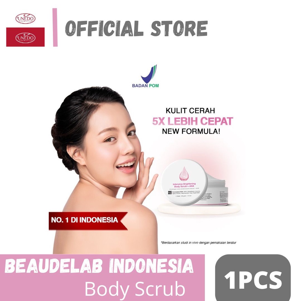 Jual Beaudelab Intensie Brightening Body Scrub + AHA Pemuti Kuli ...