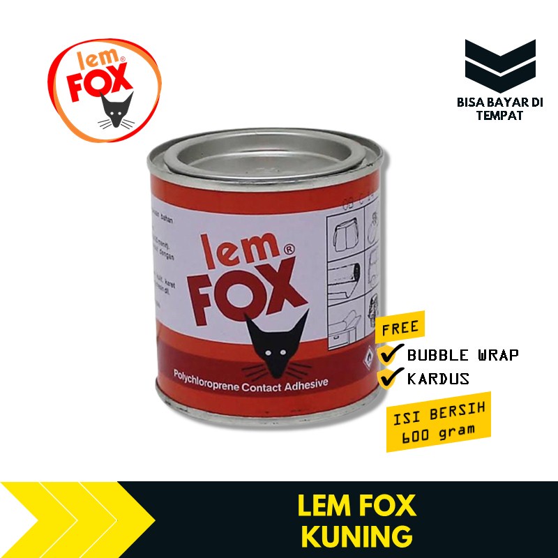 Jual Lem Fox Kuning Lem Kayu Fox Kaleng 600 gram TBA797 | Shopee Indonesia