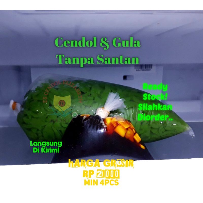 Jual Es Cendol Elizabeth | Cendol dan Gula, Tanpa Santan | Shopee Indonesia
