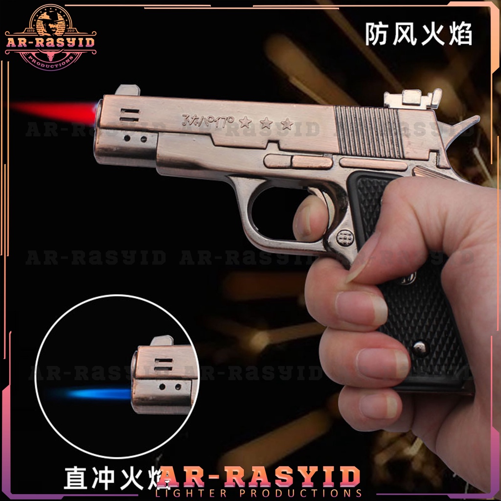 Jual Korek Api 2 Api Bara dan Las Gas FN Model Pistol 3577 | Shopee ...