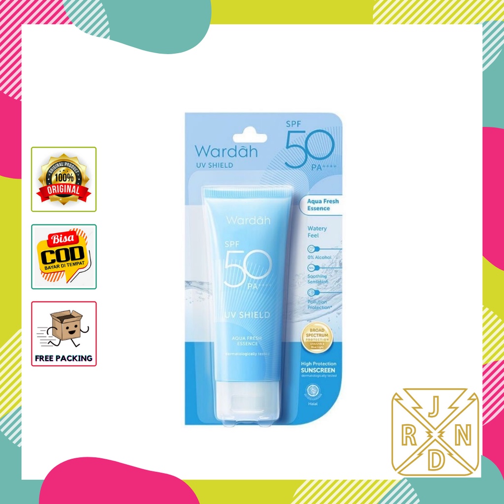 Jual WARDAH UV Shield SPF 50 PA++++ AQUA FRESH / Sunscreen wardah biru ...