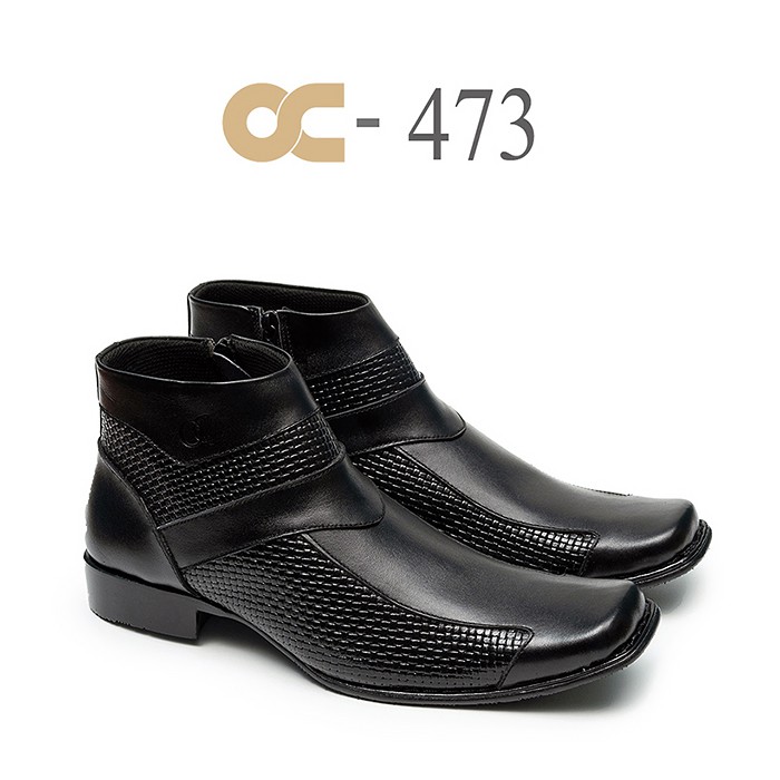 Jual Sepatu Pantofel Boots Hitam Pria Formal Kantor Leather Best Seller ...