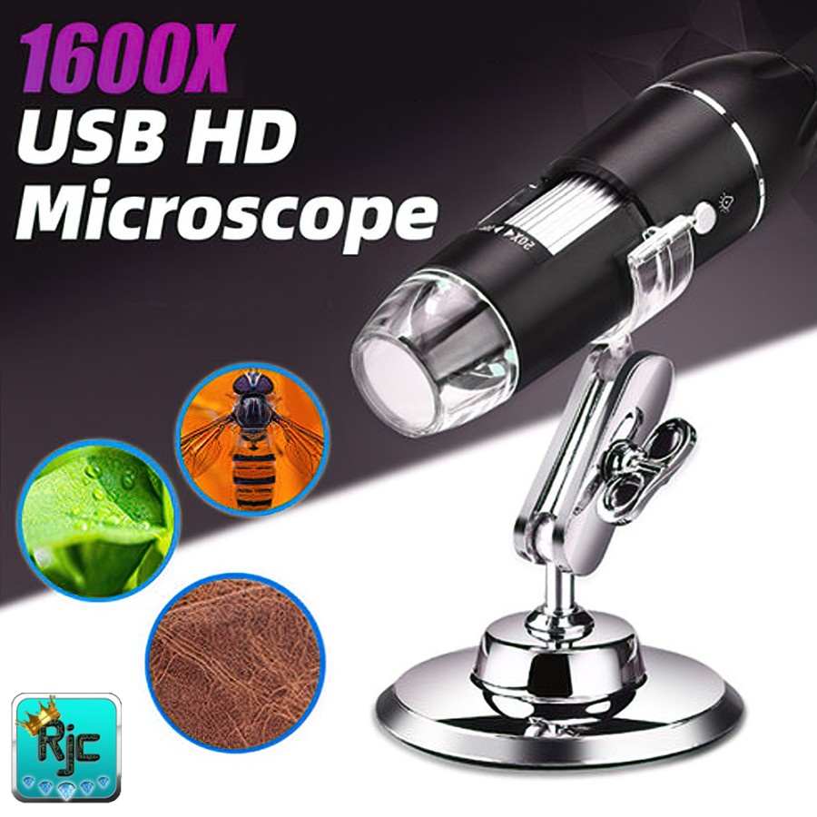 Jual Digital Microscope Camera 3in1 USB 500x 100x 1600x Plus 8LED ...