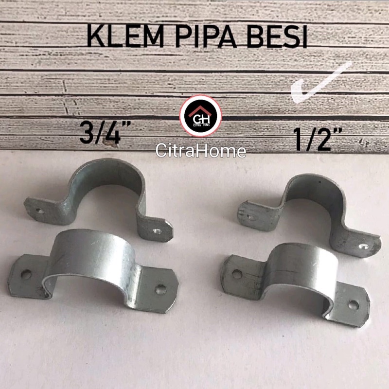 Jual Klem Pipa Besi 1/2” Tebal Sanshan Harga 1 pc | Shopee Indonesia