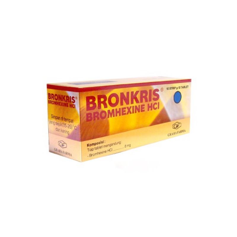 Jual BRONKRIS OBAT BATUK ISI 10 TABLET OBAT BATUK BERDAHAK BROMHEXINE HCL | Shopee Indonesia