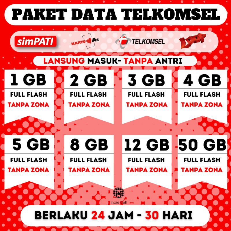 Jual PAKET DATA KUOTA INTERNET TELKOMSEL SIMPATI/AS/LOOP NASIONAL TANPA ...