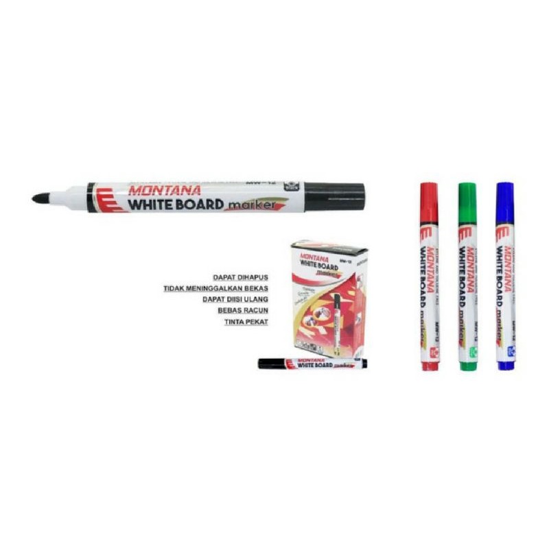Jual Spidol/Marker Whiteboard Hitam Murah per pak (12 pc) | Shopee ...