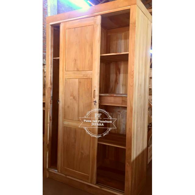 Jual Lemari Pakaian Model Sliding Minimalis, Almari Pakaian 2 Pintu ...