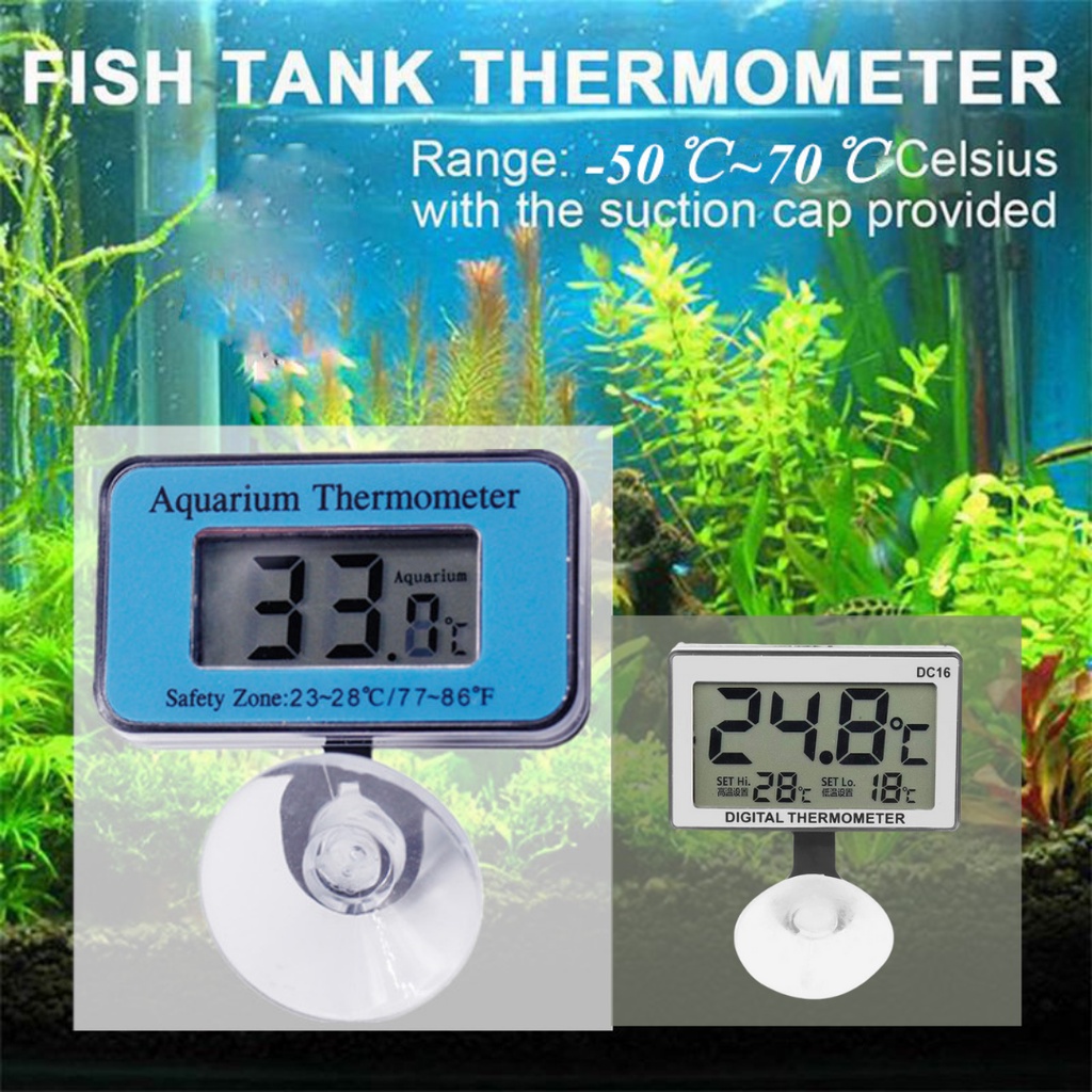 Jual Thermometer Aquarium Termometer Alat Ukur Suhu Waterproof Akuarium ...