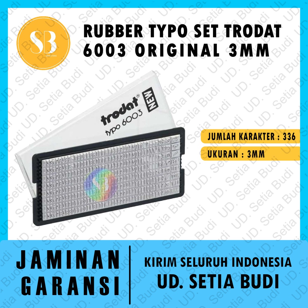 Jual Rubber Typo Set Trodat 6003 Original 3mm | Shopee Indonesia