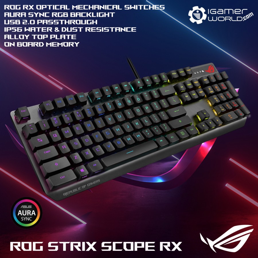 Jual ASUS ROG STRIX SCOPE RX Optical Mechanical Gaming Keyboard ...