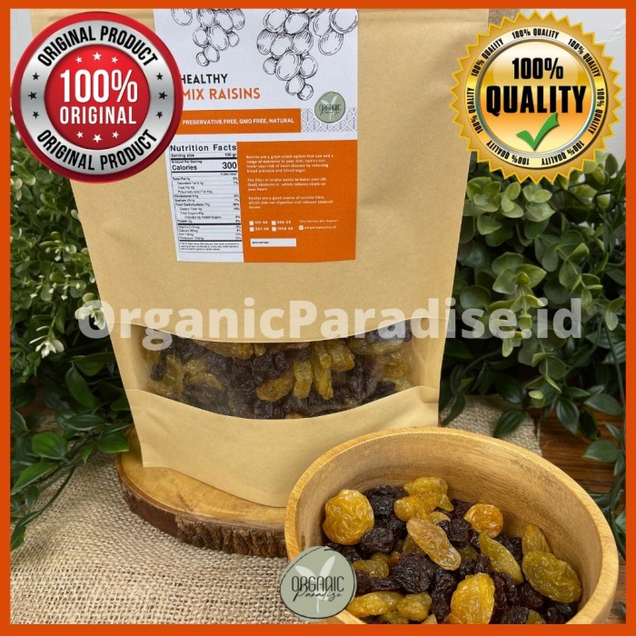 Jual Organic Paradise Mix Raisin 1 Kg / Kismis Mix Jumbo 1 Kg USA ...