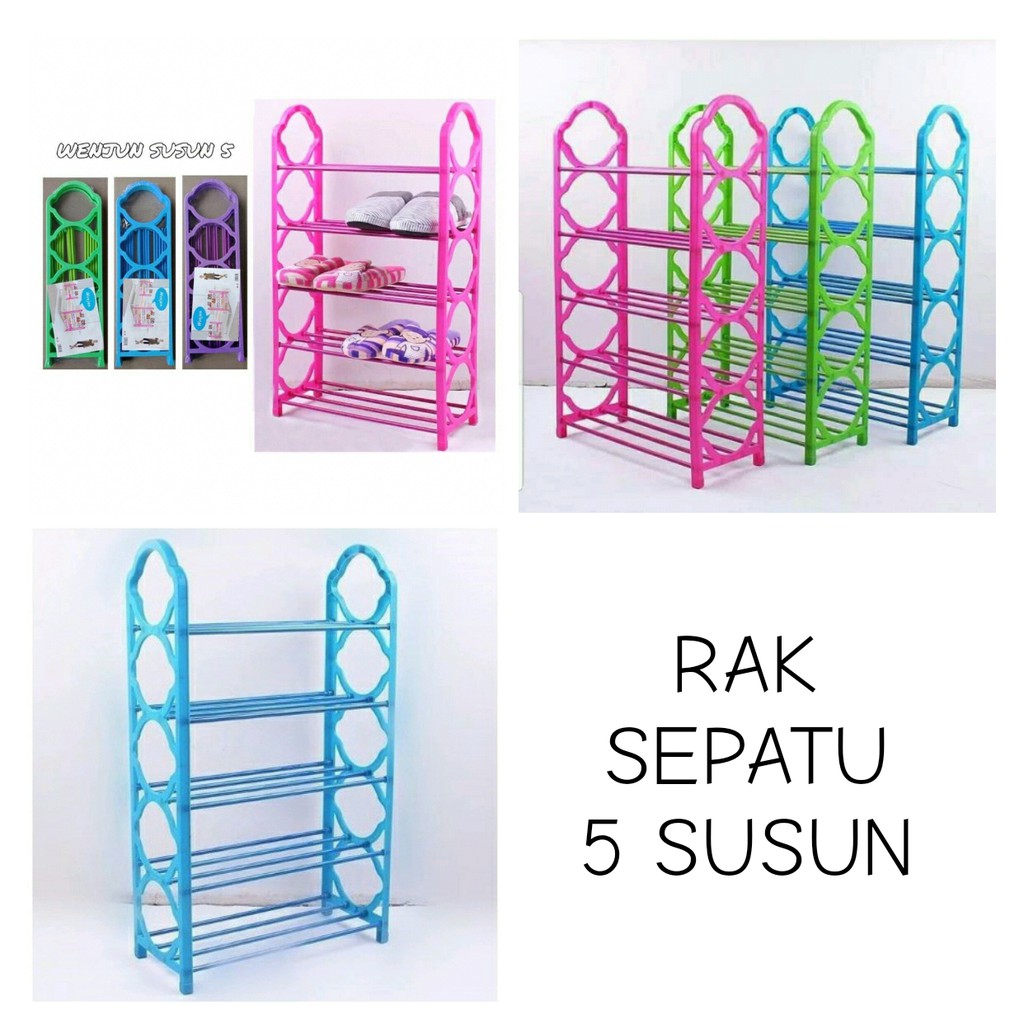 Jual Rak Sepatu Rak Sendal dan Sepatu 4 & 5 Susun Portable Ukuran Besar ...