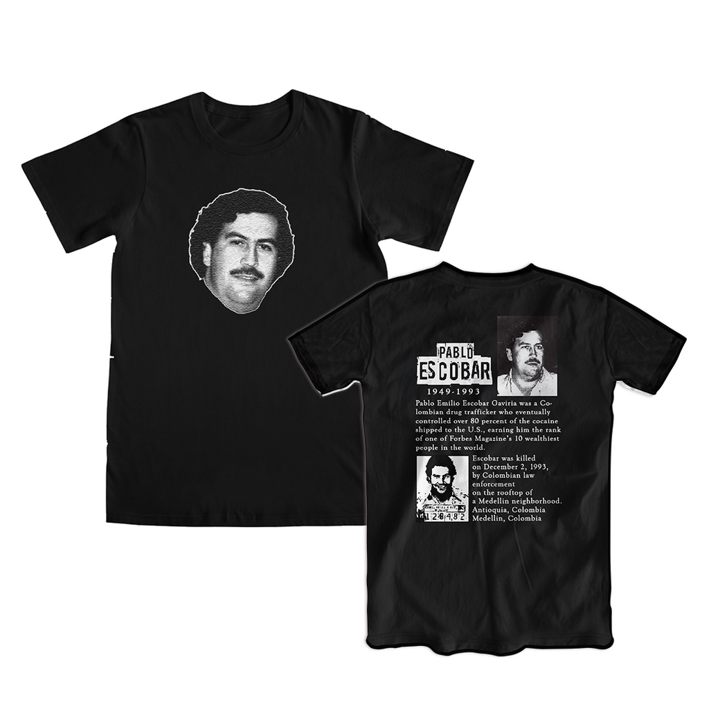 Jual TSHIRT PABLO ESCOBAR BIOGRAPHY | Shopee Indonesia