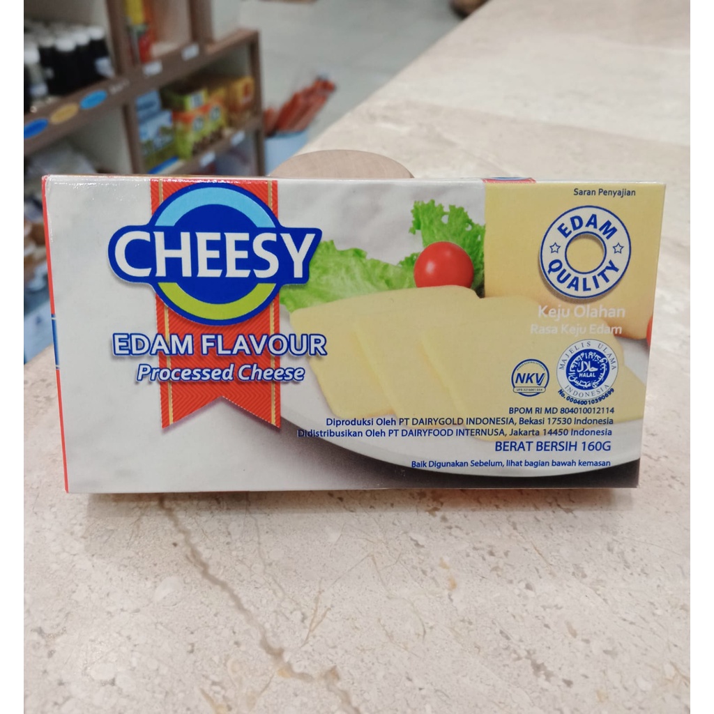Jual Cheesy Favourite Cheddar Cheese 160gr / Edam Cheese 160gr / Keju ...