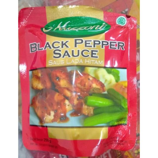Jual MAZZONI Black Pepper Sauce (Saus Lada Hitam) 250gr | Shopee Indonesia
