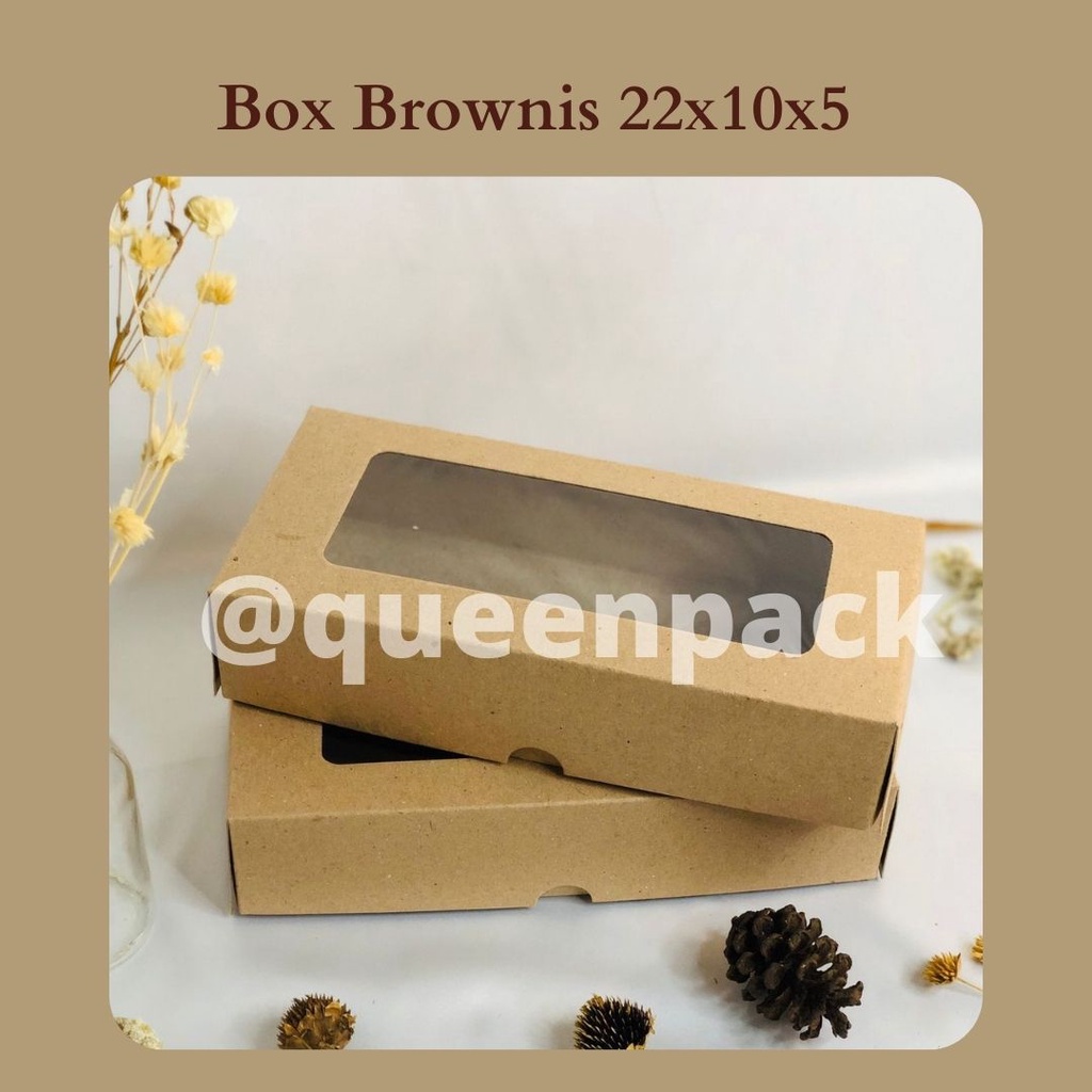 Jual [10 PCS] KARDUS BOX BROWNIS UK 22 X 10 X 5 GRM 350 GSM/BOX BROWNIS ...