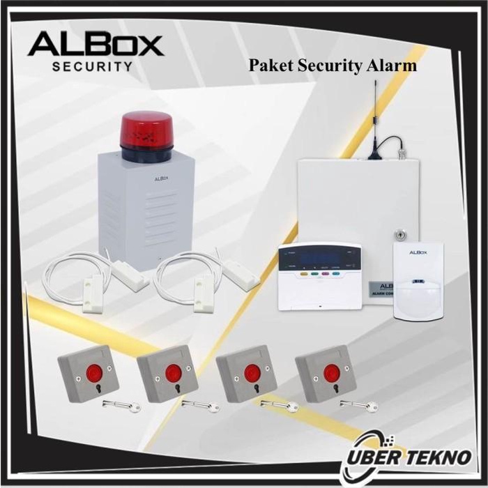 Jual Sirene Paket Alarm Intruder 8 Zone Albox Alarm Security System ...
