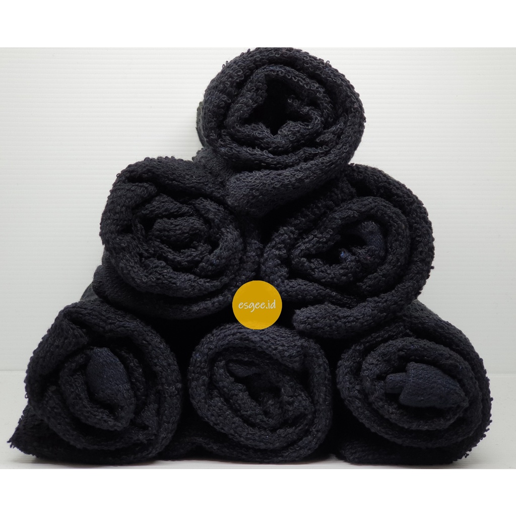 Jual Lusinan Handuk Golden Leaf Salon Warna Hitam Ukuran 40x80 Lusin ...