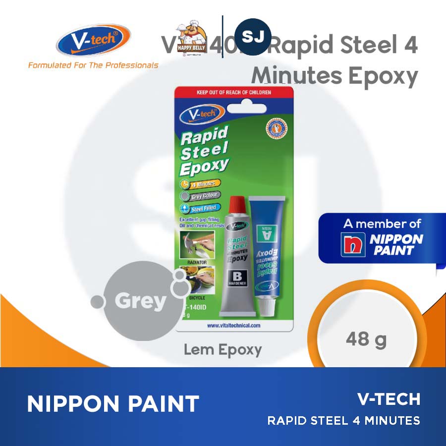 Jual VTECH VT 140 RAPID STEEL EPOXY 48 GRAM / LEM EPOXY DUA KOMPONEN ...