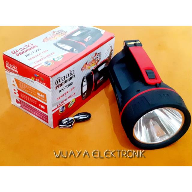 Jual Senter LED Plus Lampu Meja Rechargeable AOKI Premium AK 7300 Super ...
