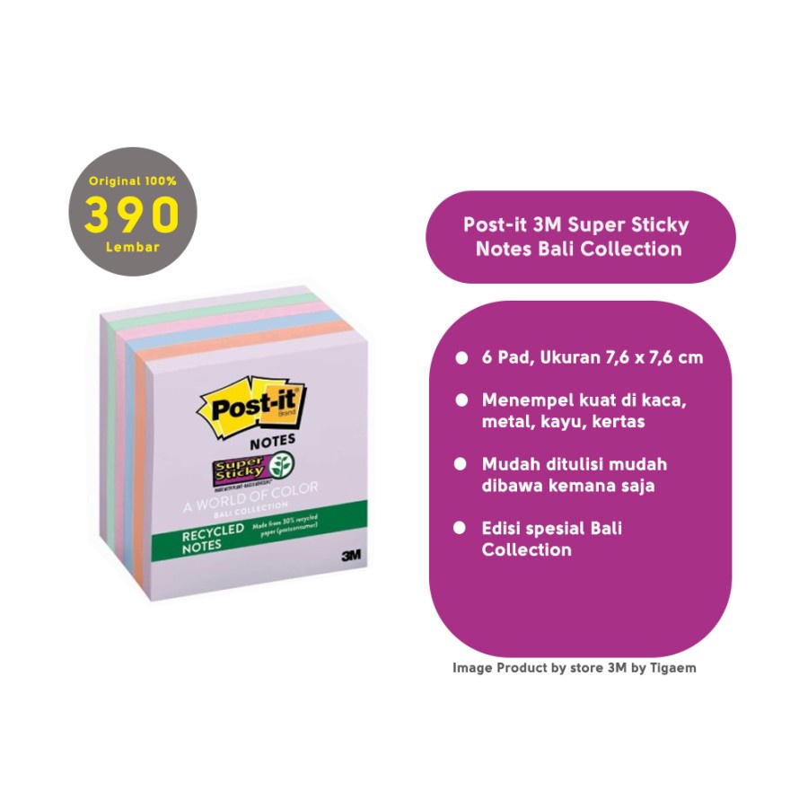 Jual Post it sticky notes 3x3in Bali Collection | Shopee Indonesia