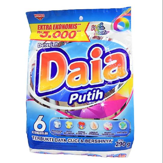 Jual Daia 5000 Detergent Putih 263g | Shopee Indonesia