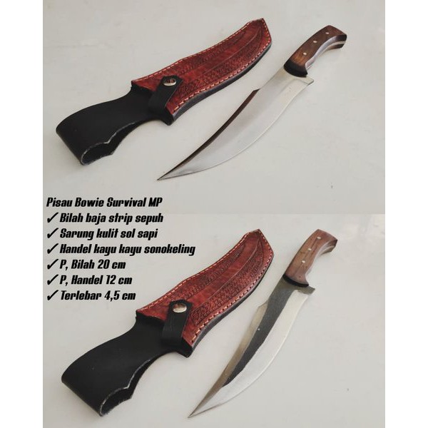 Jual PISAU BOWIE PISAU HUNTING PISAU SURVIVAL PISAU BUSHCRAFT 0121 ...