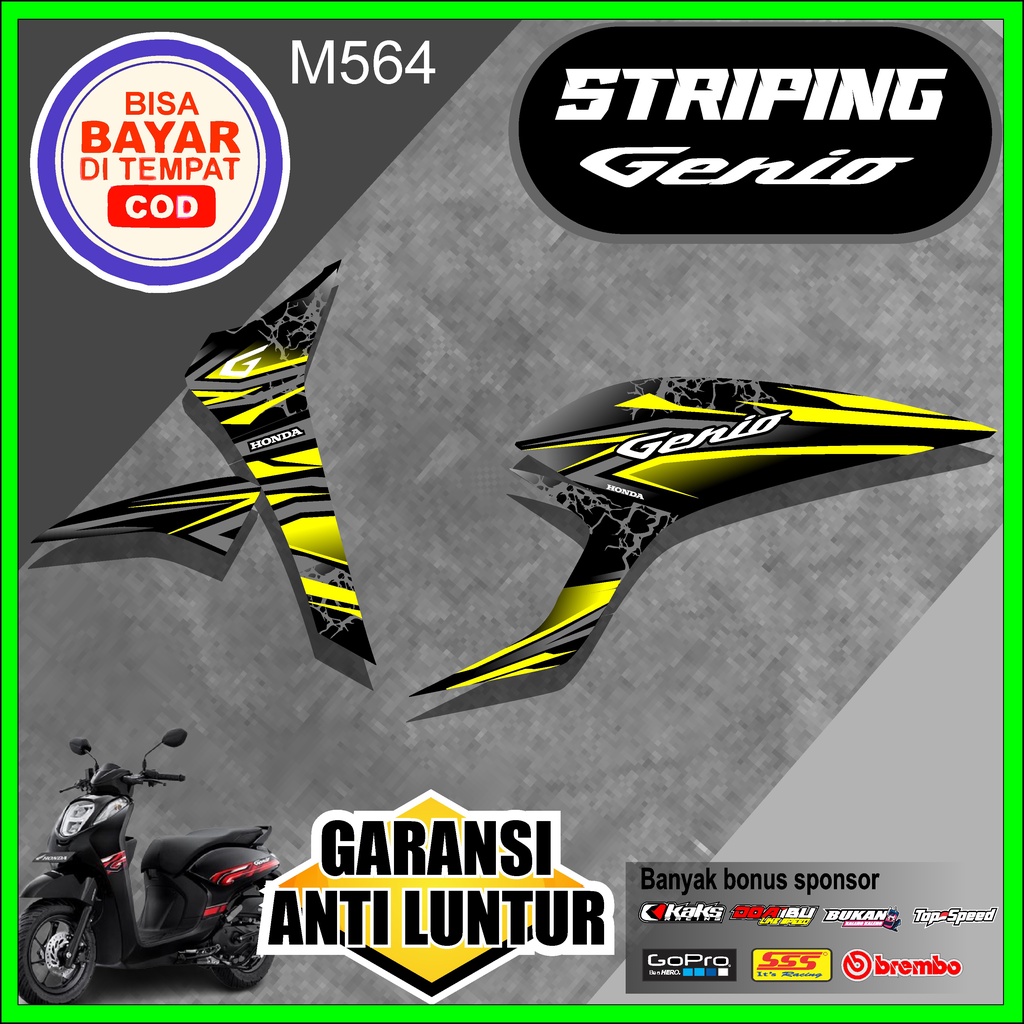Jual Sticker Striping Variasi Genio Semi Full Kode M564 - Stiker Setiker Setriping Motor List ...