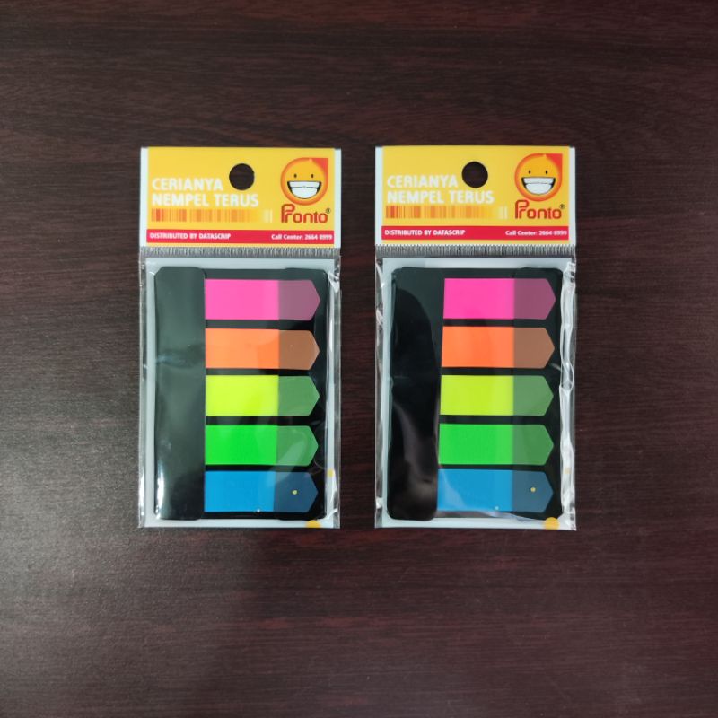 Jual Sticker Penanda Index Tabs Pronto Arrow Z-Type Plastic | 5x20 ...