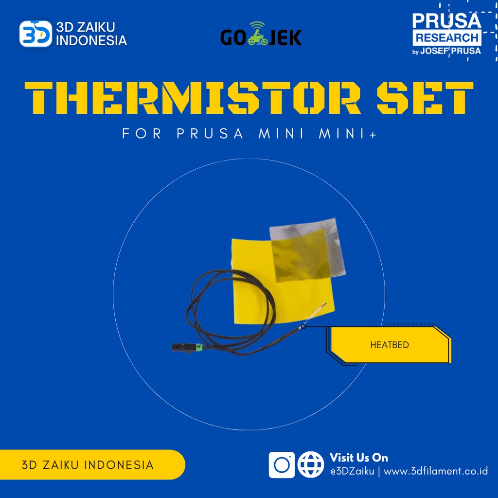Jual Original Prusa Mini Mini+ Heatbed Thermistor Set | Shopee Indonesia
