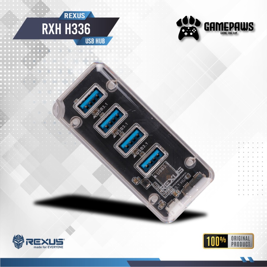 Jual Rexus USB Hub 3.1 H336 4 Port + Converter Type C USB Hub Rexus ...