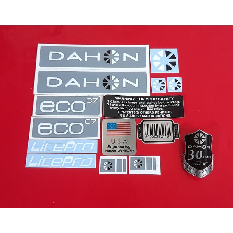 Jual Custom Emblem Sepeda Dahon 30th + Stiker Sepeds Dahon Eco | Shopee ...