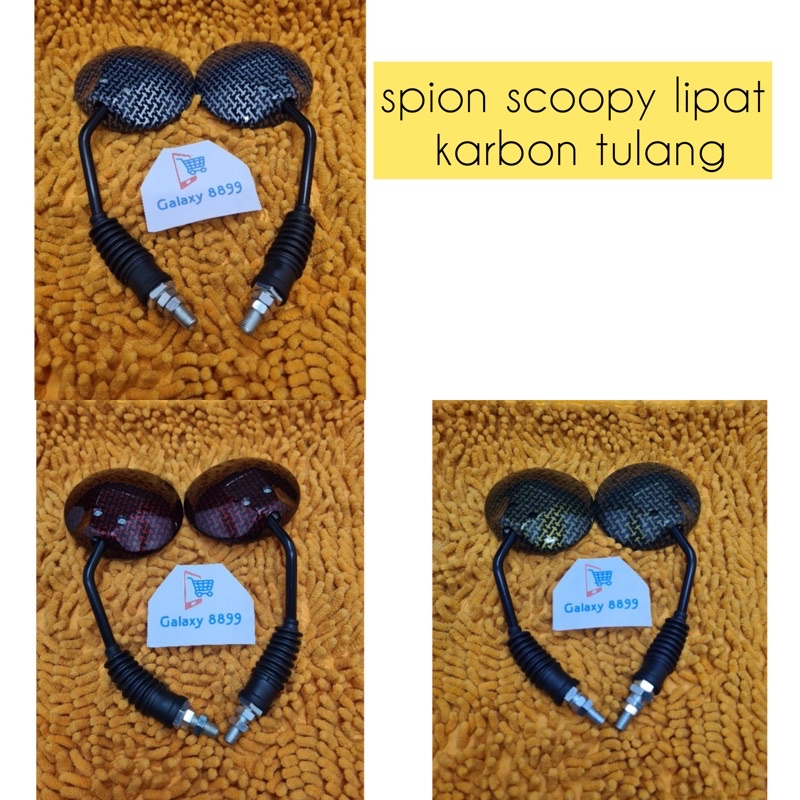 Jual Spion Scoopy Lipat Karbon Spion Honda Yamaha Beat Mio Scoopy Fino ...