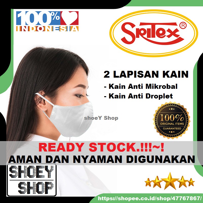 Jual Masker Sritex Non Medis Asli Original Anti Droplet | Shopee Indonesia