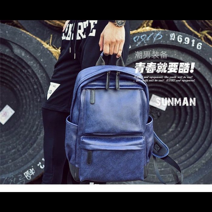 Jual Produk Ransel Kulit Pria Blue Bagus | Shopee Indonesia