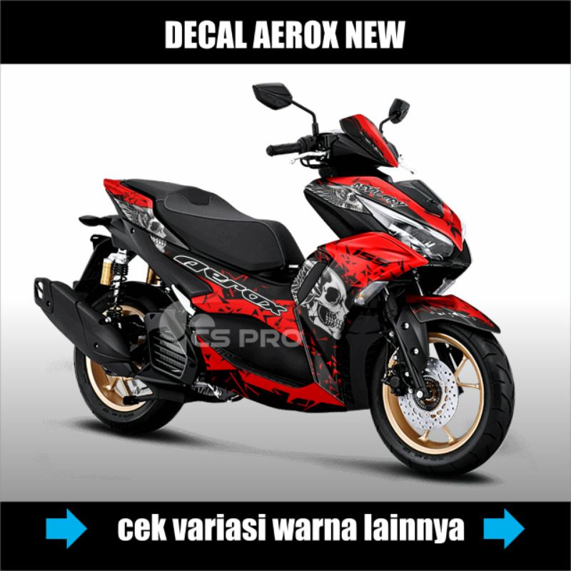 Jual DECAL YAMAHA AEROX NEW 2020 2021 CONNECTED MOTIF SKULL | Shopee ...