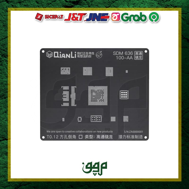 Jual PLAT CETAKAN QIANLI IBLACK SDM636 3D / CETAKAN IC 3D QIAN LI BLACK SDM636 100-AA ORIGINAL ...