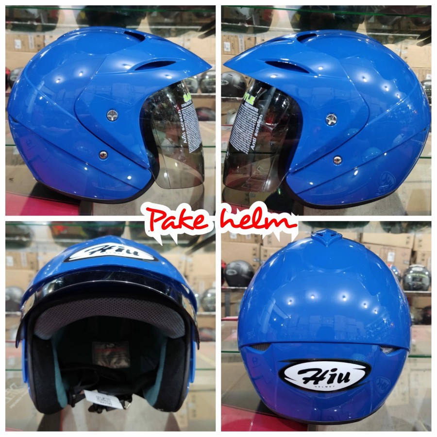 Jual HELM HIU NICO HALF FACE BLUE MILD HIU BIRU TNI AL | Shopee Indonesia