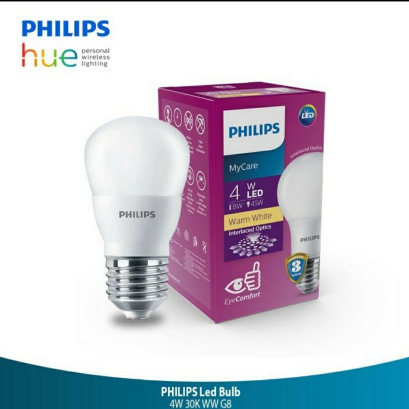 Jual Lampu Led 3 Watt Warm White Philips | Shopee Indonesia