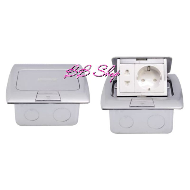 Jual Krisbow Stop Kontak Lantai Schuko & Euro Floor Socket | Shopee ...
