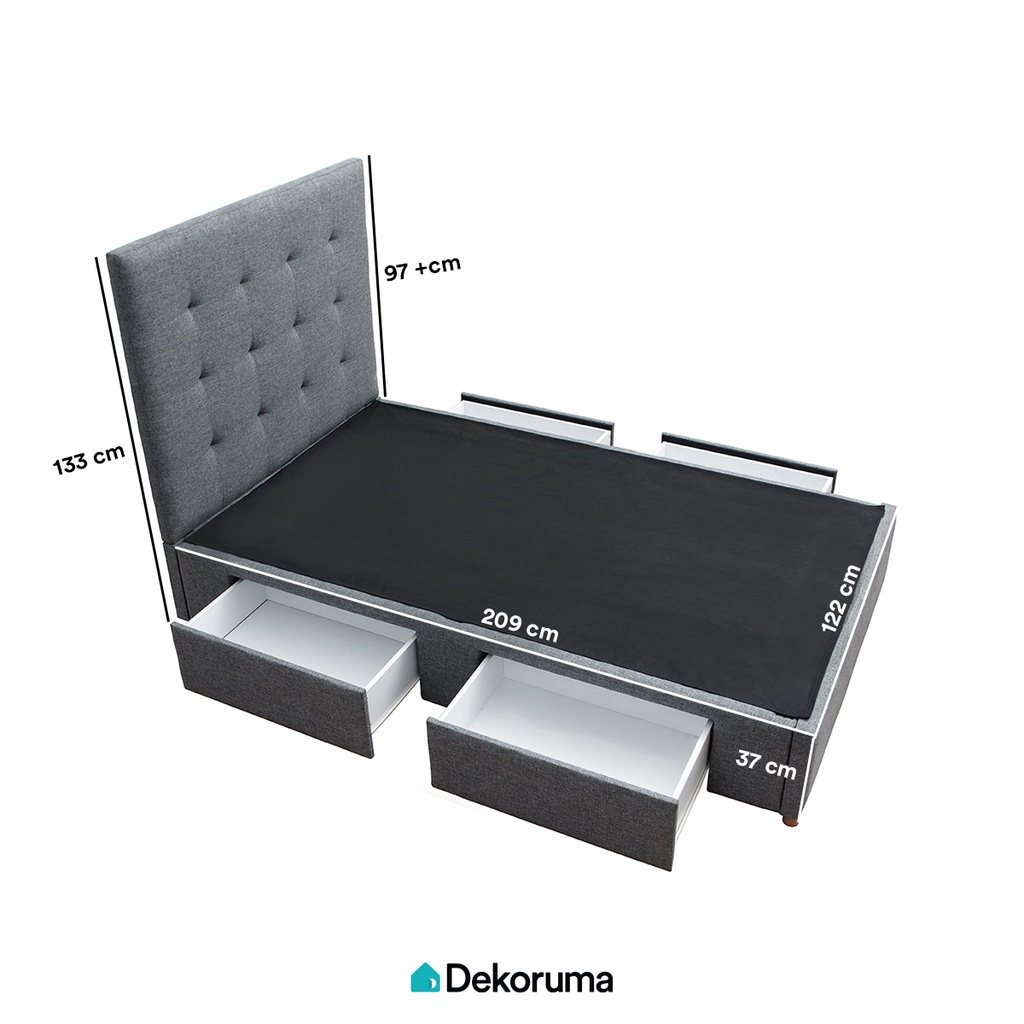 Jual Dekoruma TAKEO Dipan Tempat Tidur Minimalis dengan Storage ...