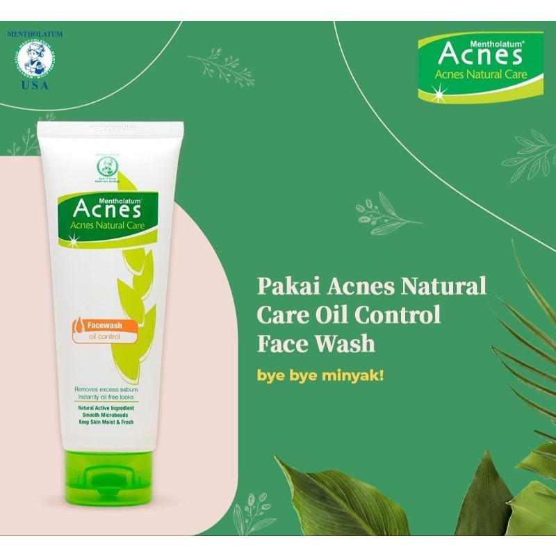 Jual Acnes Natural Care Facewash Oil Control 50g | Shopee Indonesia