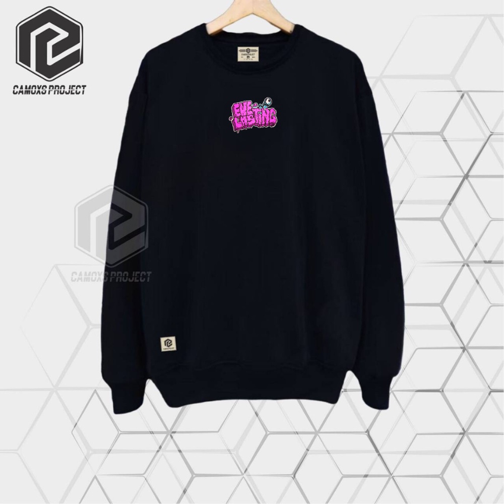 Jual Switer Oblong Pria Sweater Crewneck Aesthetic Hitam Ave Lasting ...