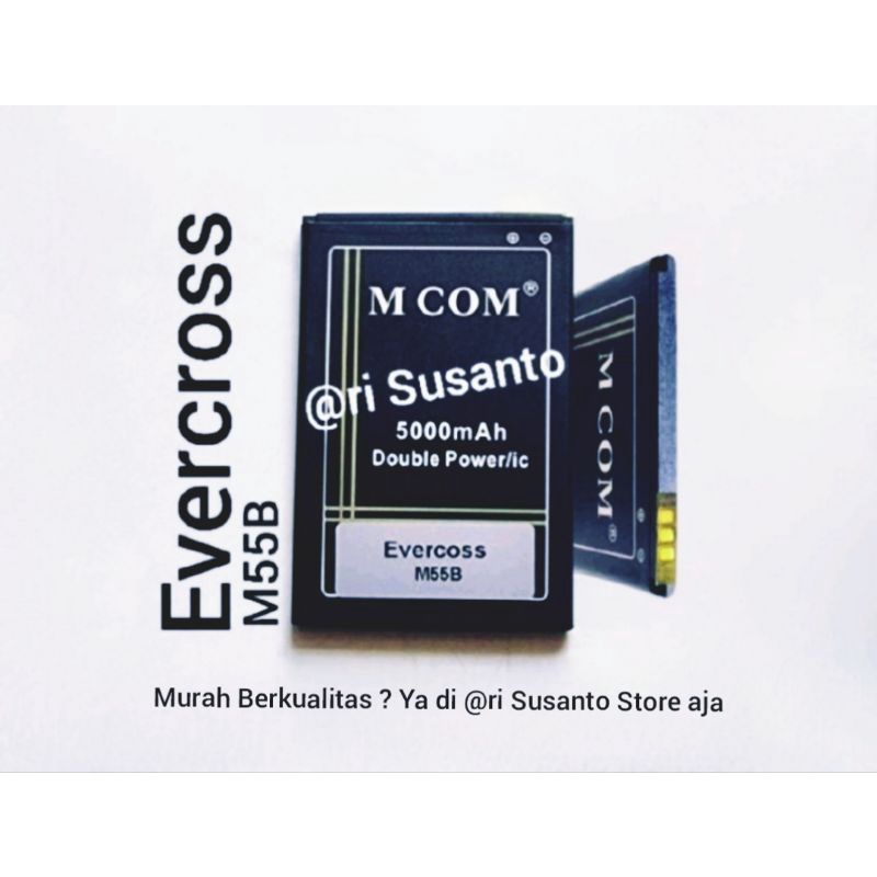 Jual Baterai MCOM for Evercross M55B Extream 2 Pro Double Power 5000mAh batere batre batrai ...