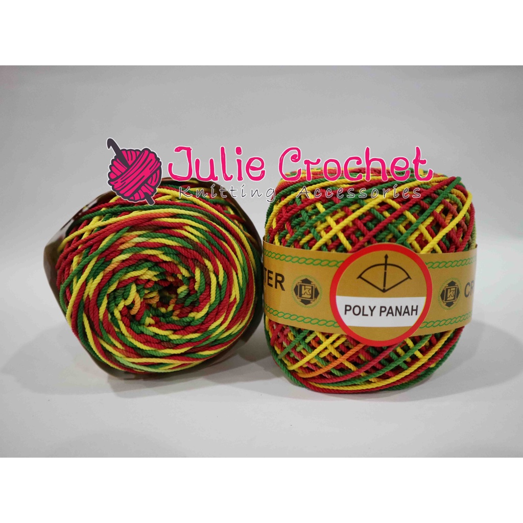 Jual Benang Rajut Poly Panah Kombinasi Warna (Kuning, Merah, Hijau ...