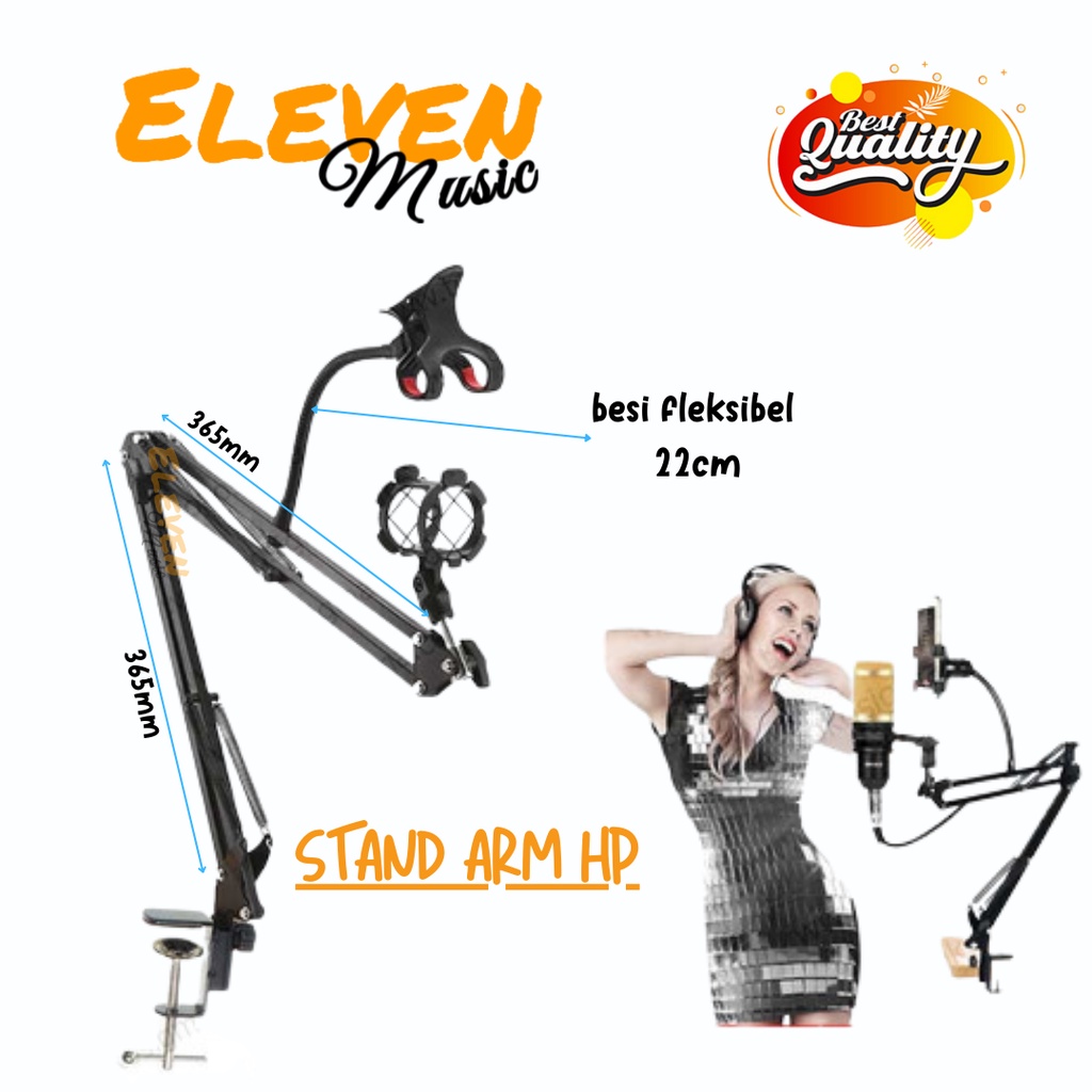 Jual Stand Microphone Jepit Meja Plus Holder Fleksibel HP | Shopee ...