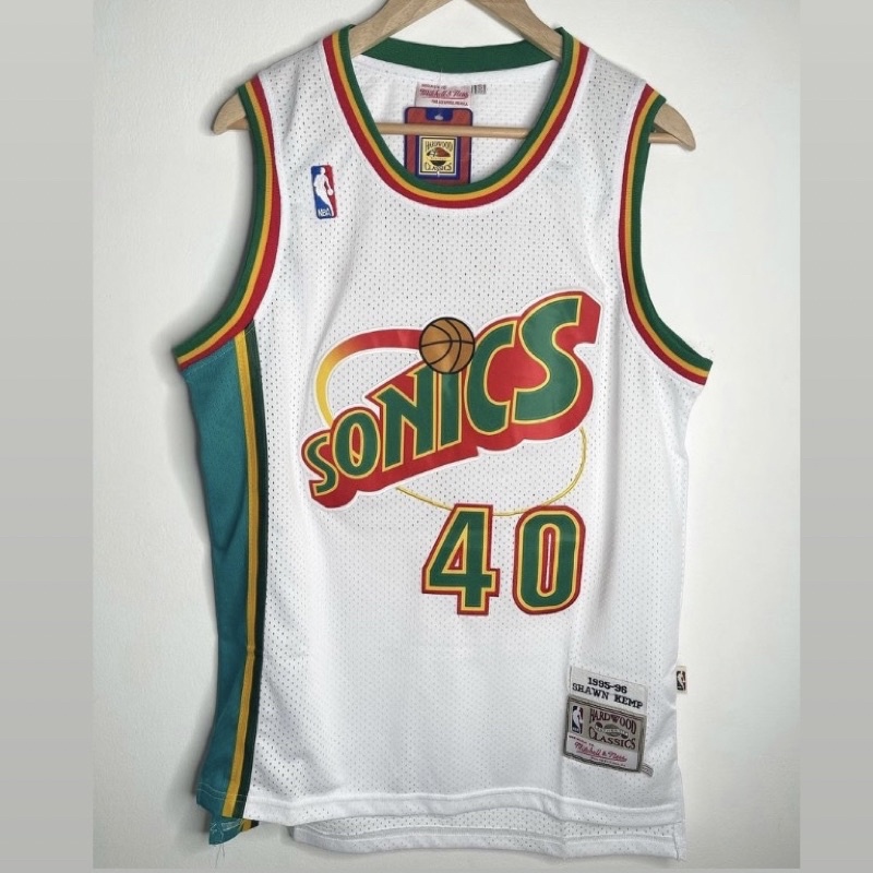Jual JERSEY BASKET NBA CLASSIC HWC SEATTLE SUPERSONICS CLASSIC #40 ...